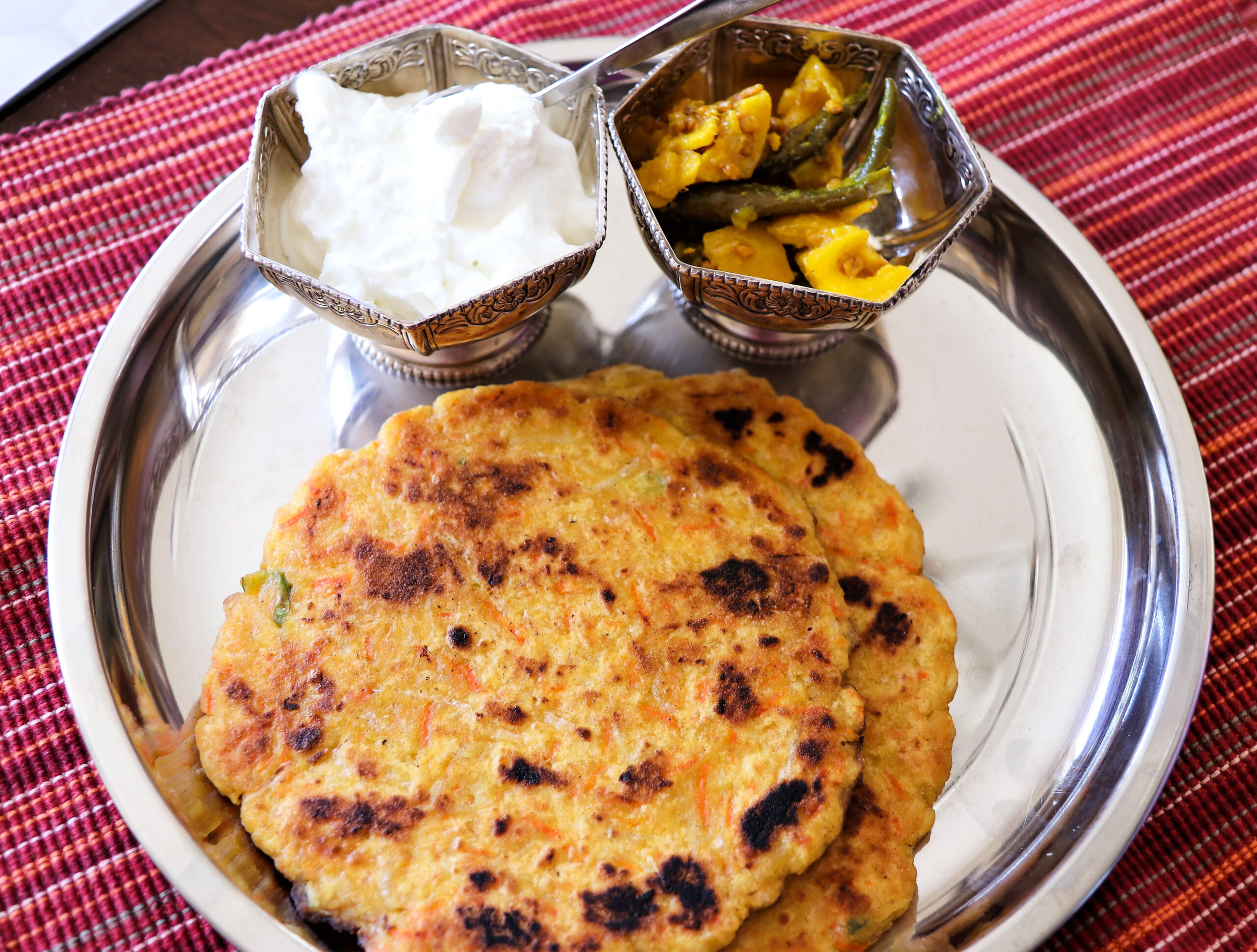 Gajar Mooli Wali Makki ki Roti – Corn Masa Flatbread with Carrots and ...