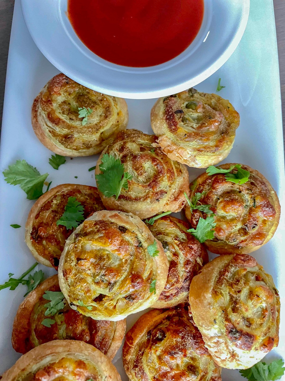 Samosa Appetizer Pinwheels - The Kitchen Docs