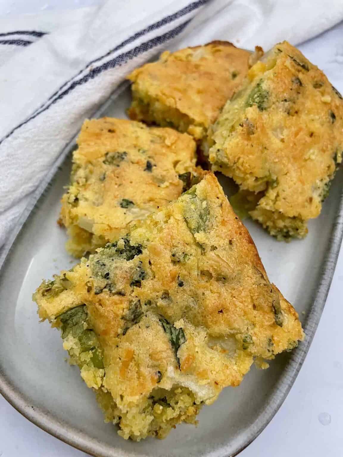 Easy Broccoli Cheddar Cornbread Recipe (with Jiffy) - The Kitchen Docs