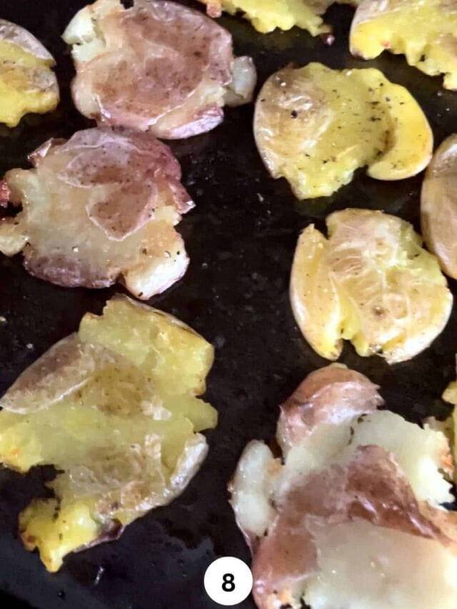 Crispy Smashed Potato Salad with Charred Corn - The Kitchen Docs