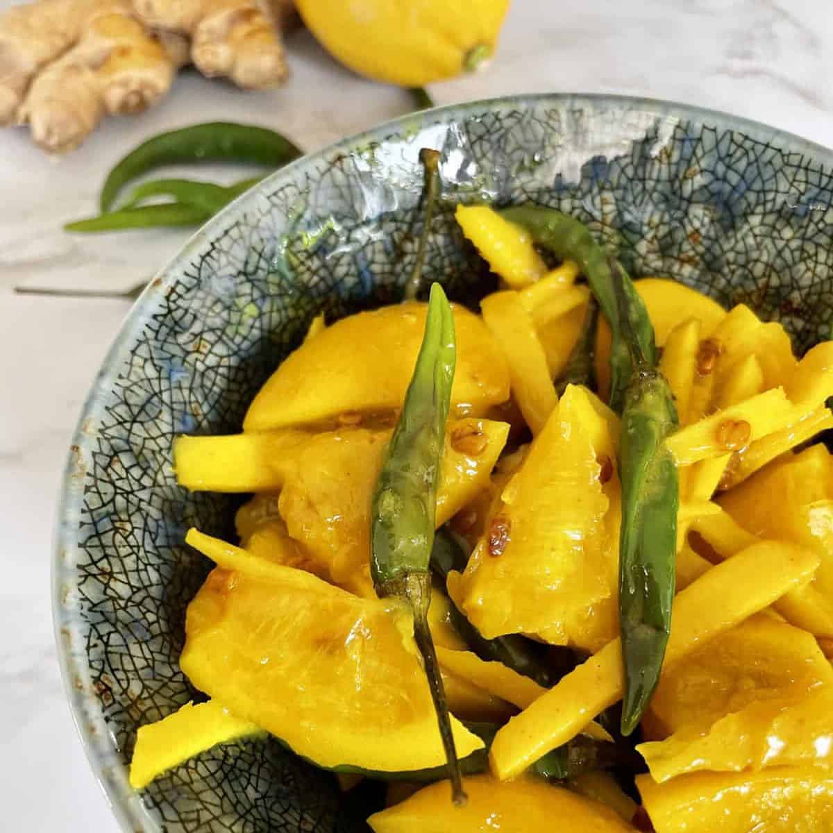 Galgal Ka Achar Recipe– Lemon Ginger and Green Chili Pickle - The ...